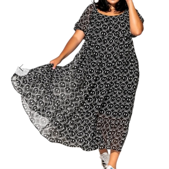 Dressed in LALA | Dresses | Dressed In Lala Large Black White Smiley ...